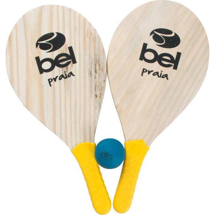 Raquetes de Frescoball Kit Praia Par com Bola de borracha Bel